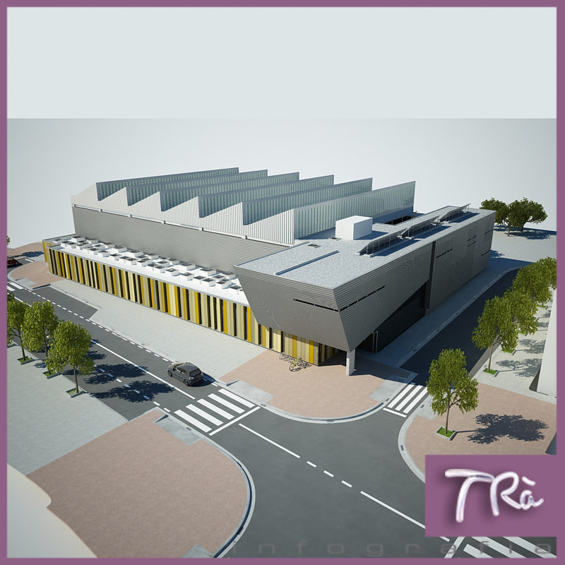 sports complex 3d model