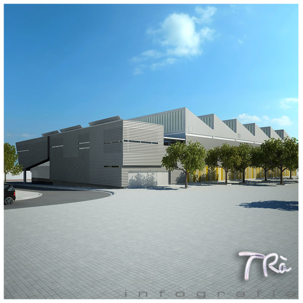 sports complex 3d model