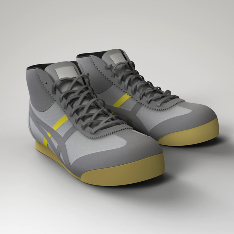 onitsuka shoes 3d model