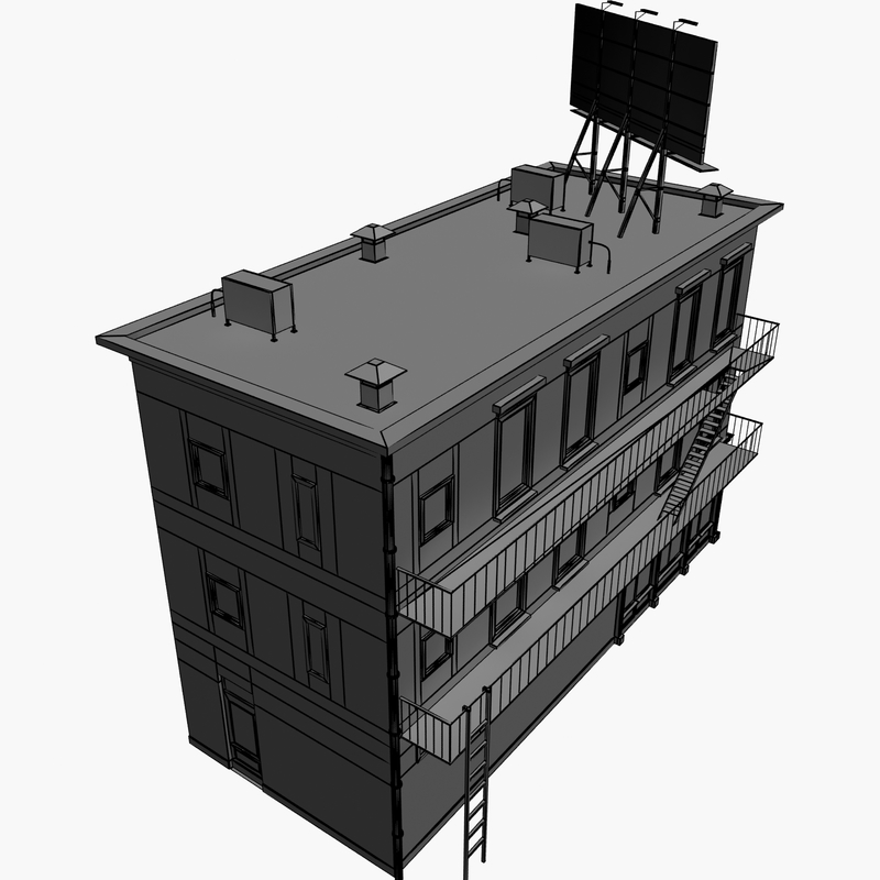 3d building store books model