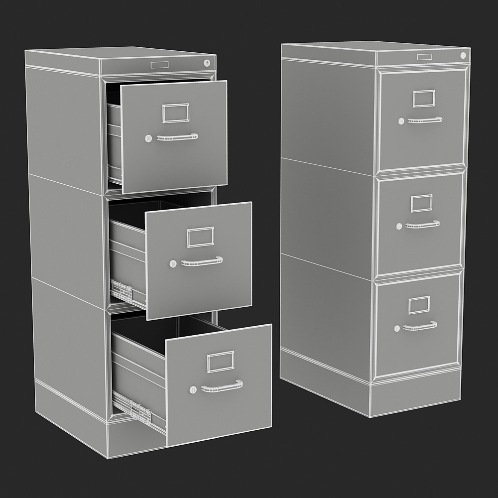 3d model file cabinet