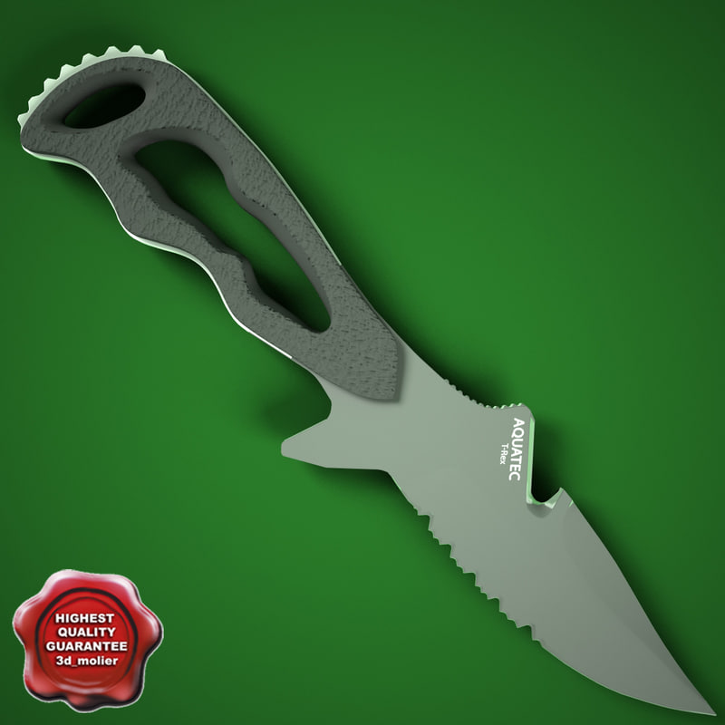 aquatec knife t-rex titanium c4d