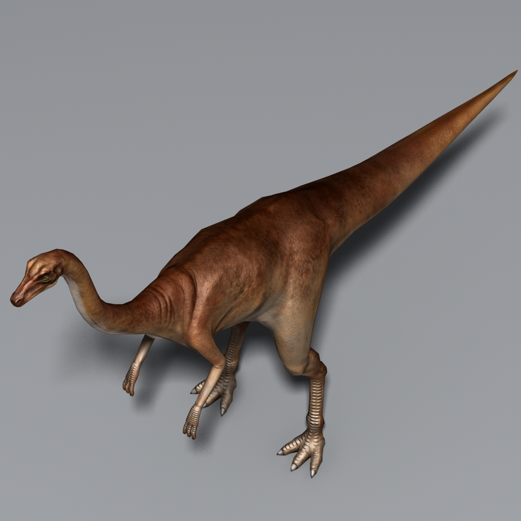 ornithomimus therapod cretaceous 3d max