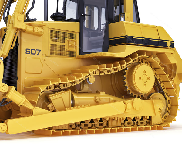 3d model of dozer bulldozer