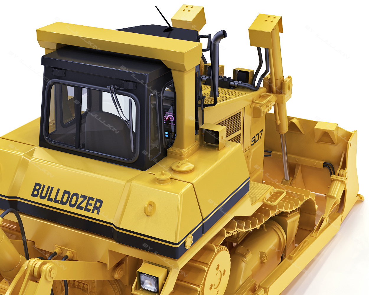 3d model of dozer bulldozer