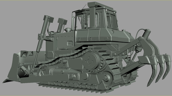 3d model of dozer bulldozer