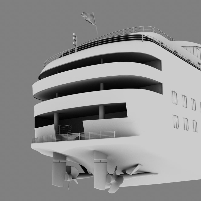 3d model arctic cruise ship le
