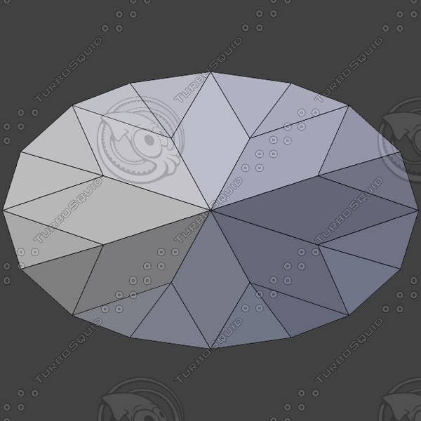 oval gem 3d model
