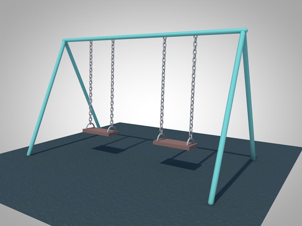 3d swing playground animation