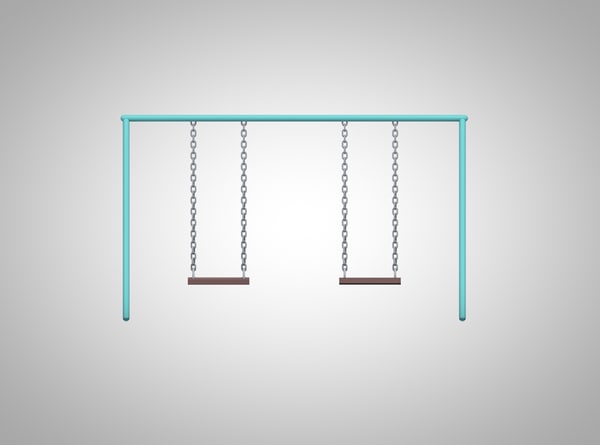 3d swing playground animation