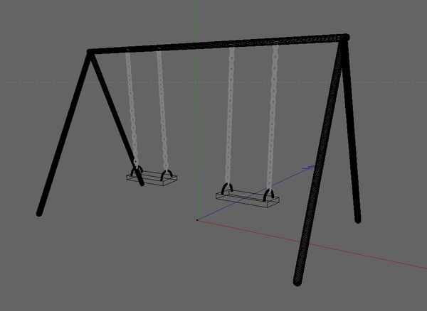3d swing playground animation