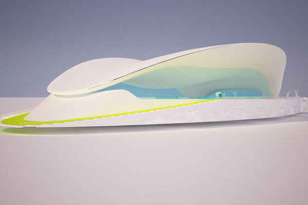 3d model of aquatics centre olympics