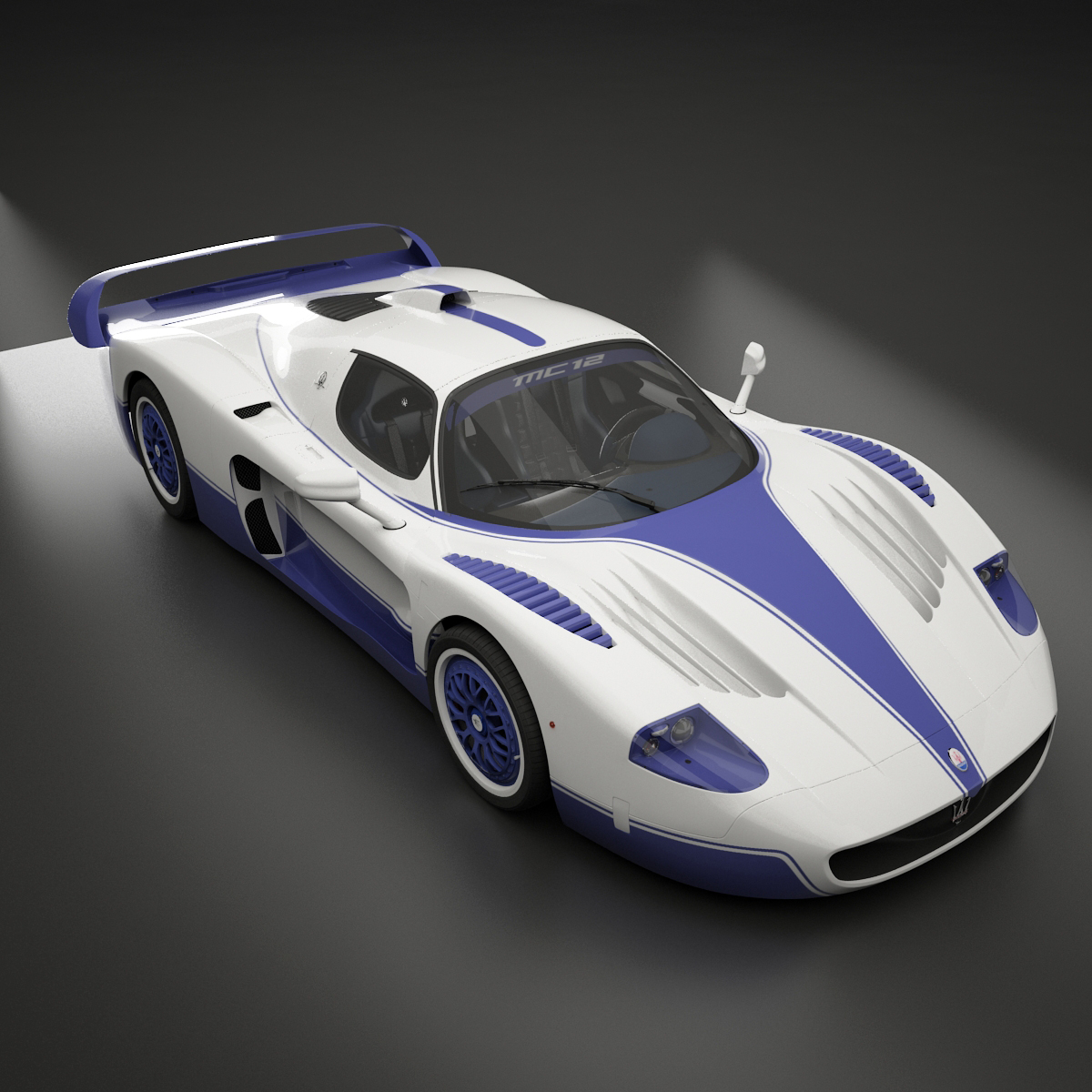 3d model maserati mc12 rigged