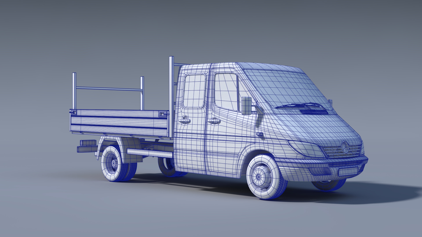 mercedes sprinter van 3d obj