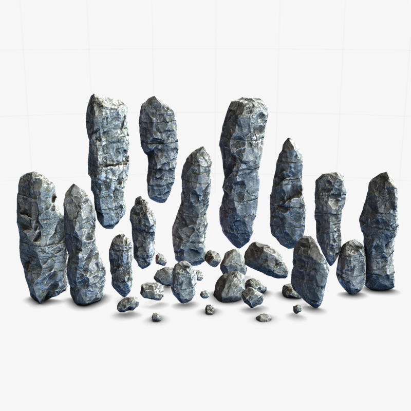 rock pack landscape 3d model