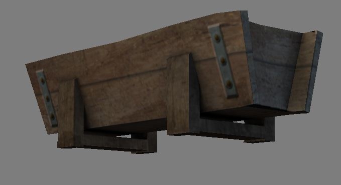 wooden trough 3d max
