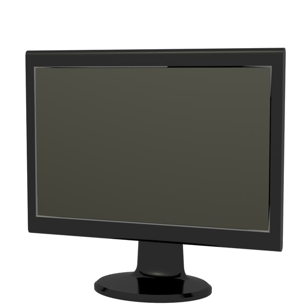 3d realistic lcd computer monitor