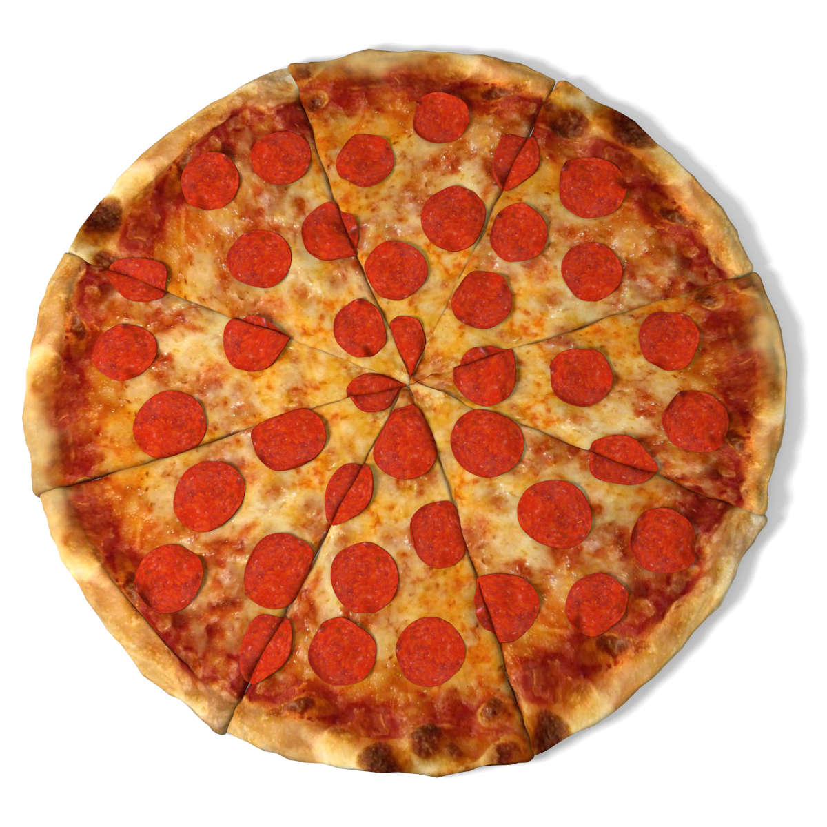 3d model pepperoni pizza