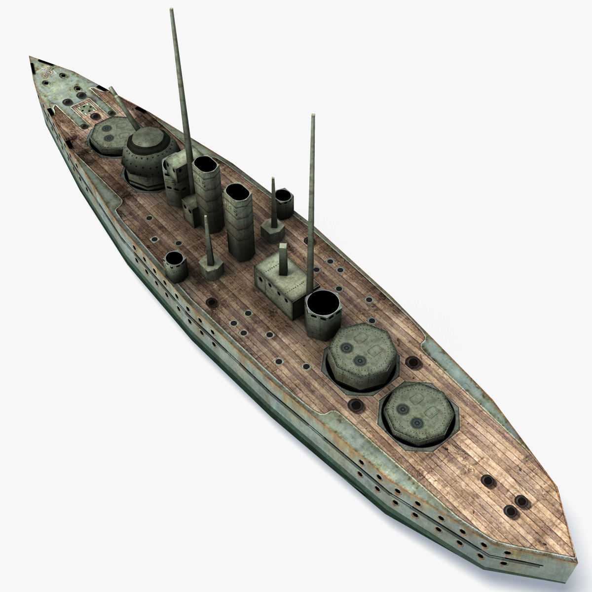 3d model of sms viribus unitis battleship