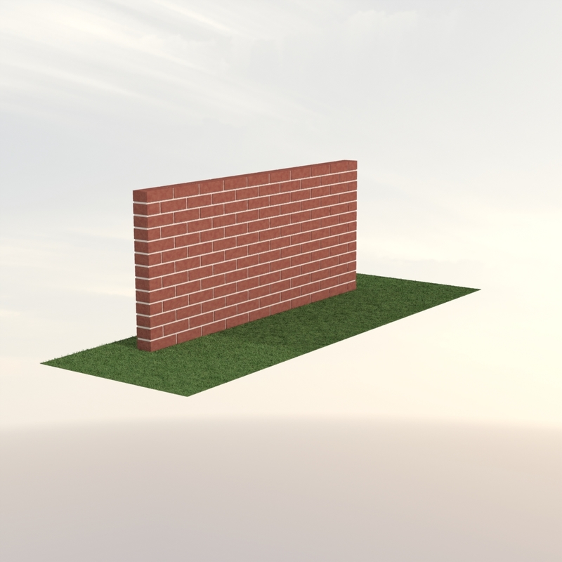 3ds brick wall