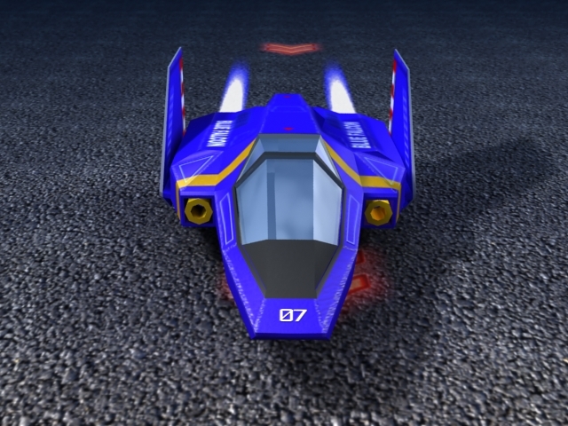blue falcon f-zero 3d model