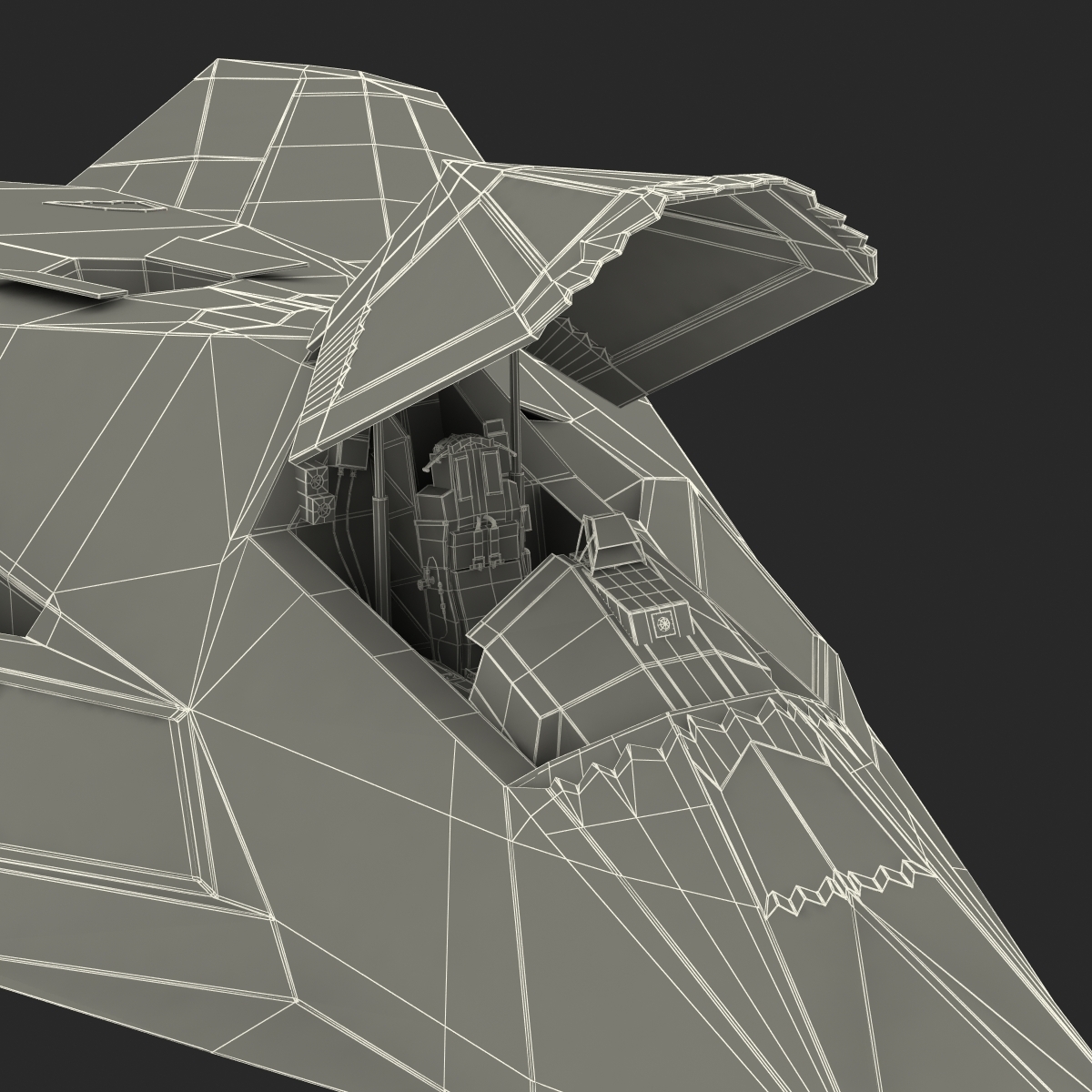 realistic f 117 nighthawk 3d model