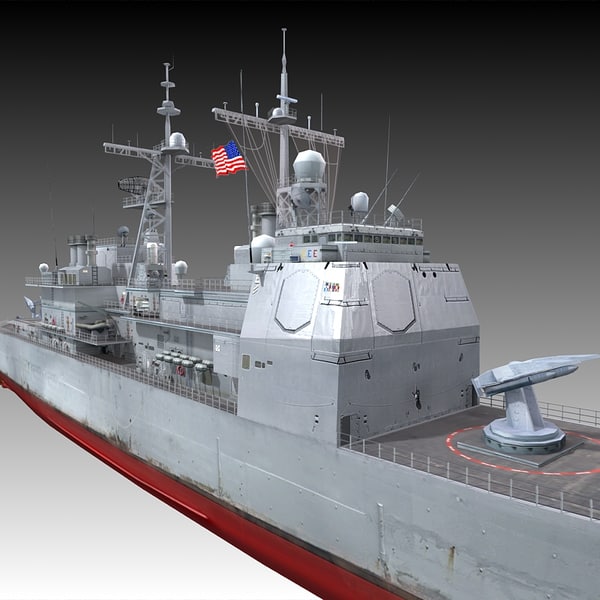 3d model uss ticonderoga class cg