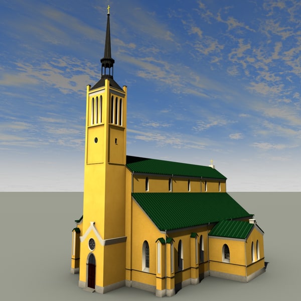 3d model jaani church building