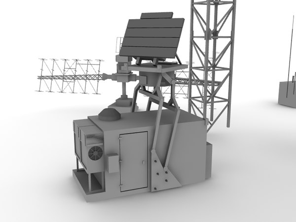 radar military airports 3d max