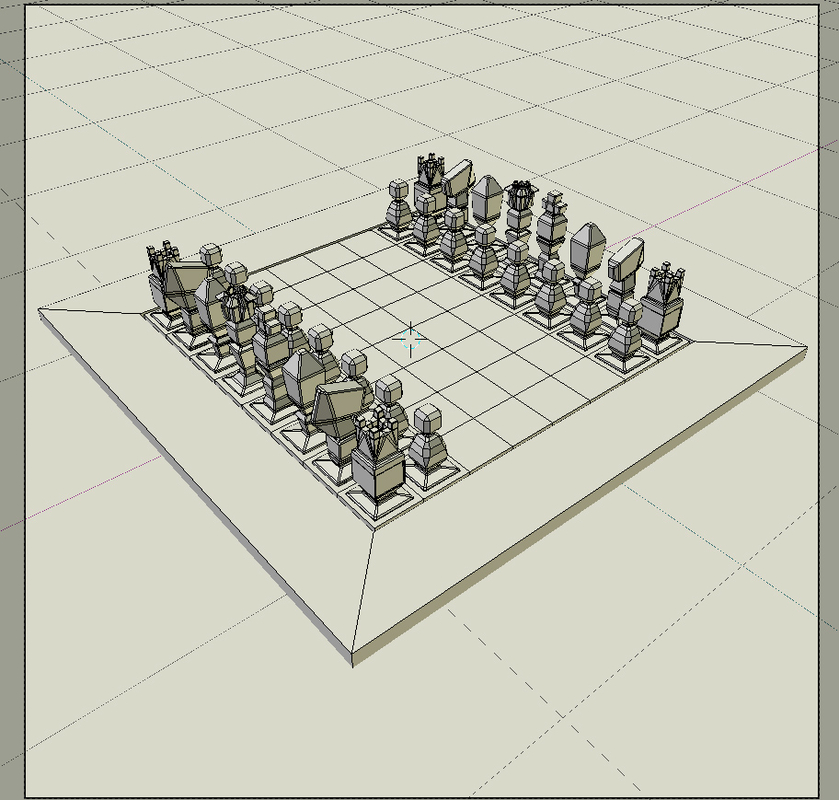 blend cubic chess set
