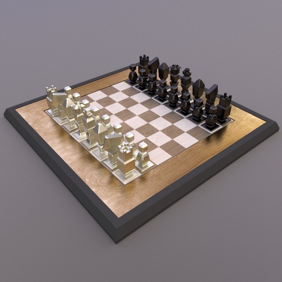 blend cubic chess set