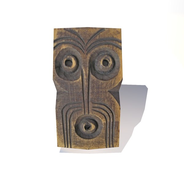 wood mask 3d model