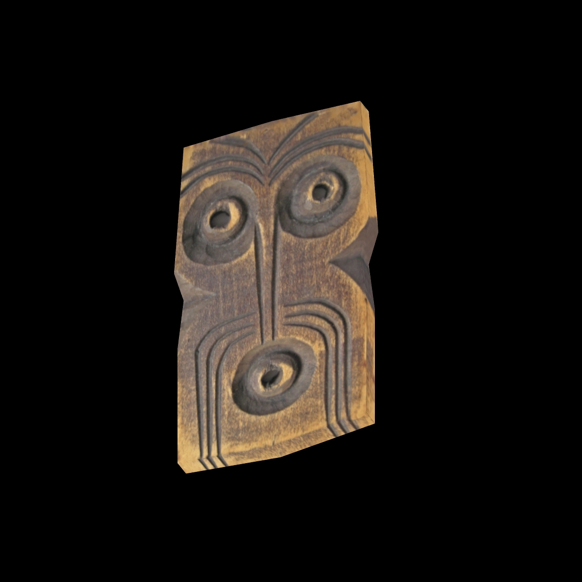 wood mask 3d model