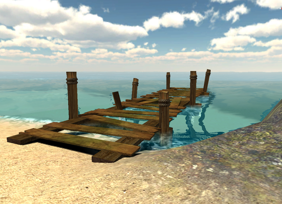 3d model wooden dock