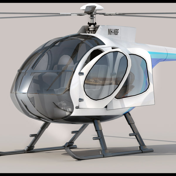 3d md 530 helicopter interior