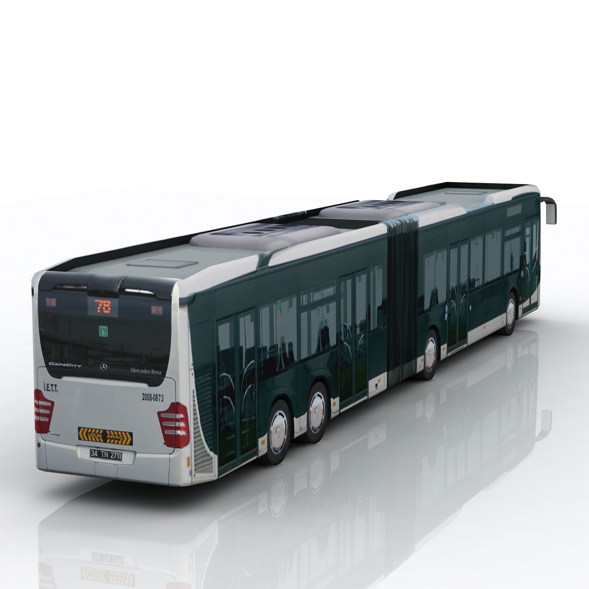 3d model capacity city bus