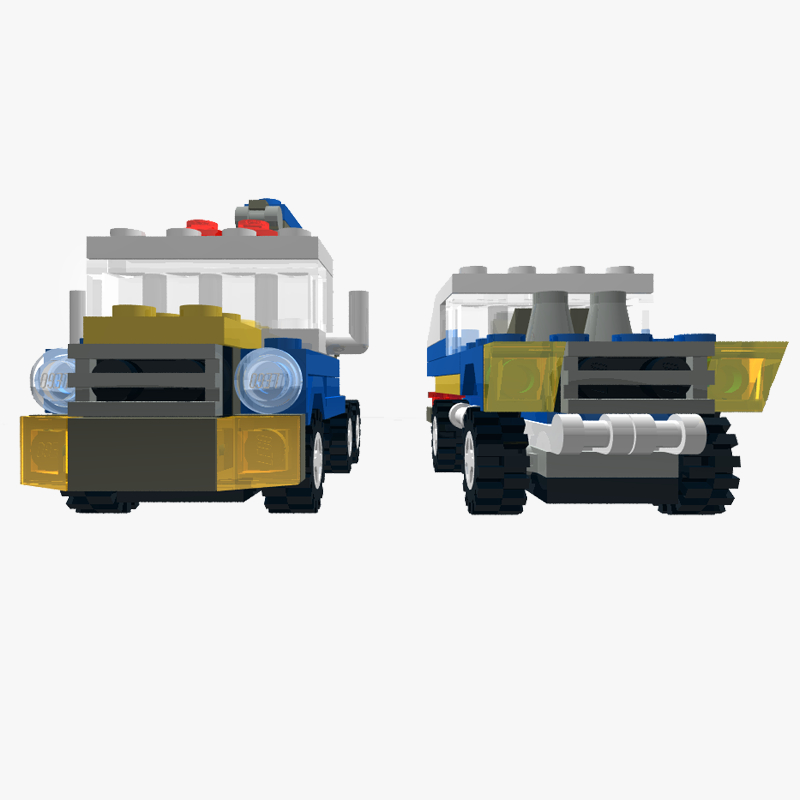 lego truck engineering 3d 3ds