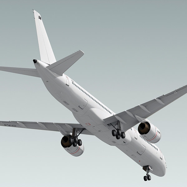 boeing 757-200 generic white 3d model