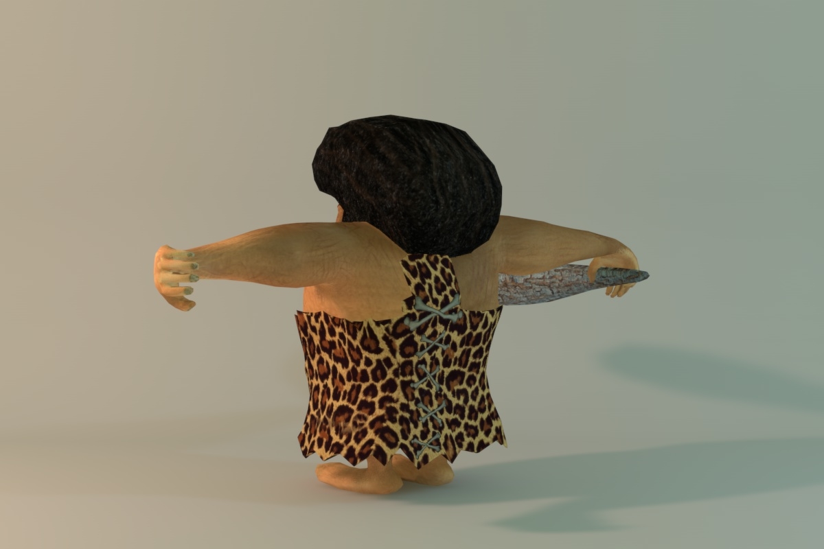 free caveman 3d model
