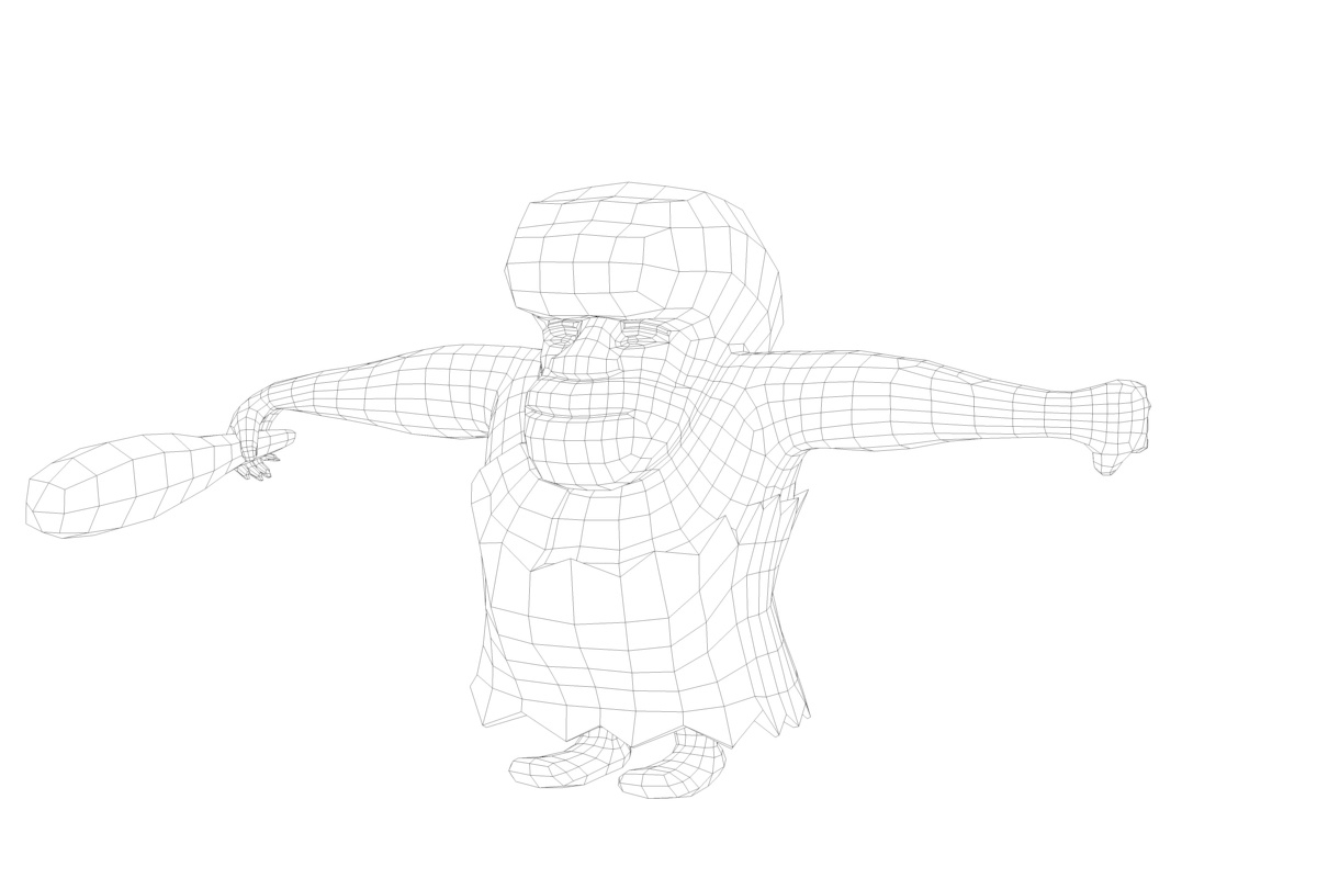 free caveman 3d model