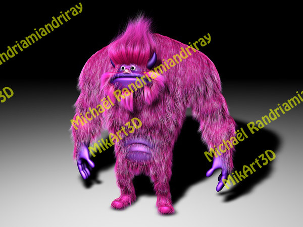 Monstro Roxo Modelo 3D - TurboSquid 658828