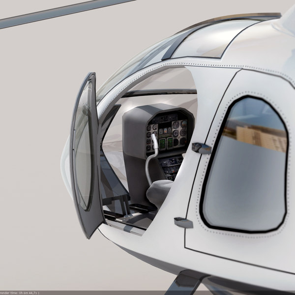 3d md 530 helicopter interior