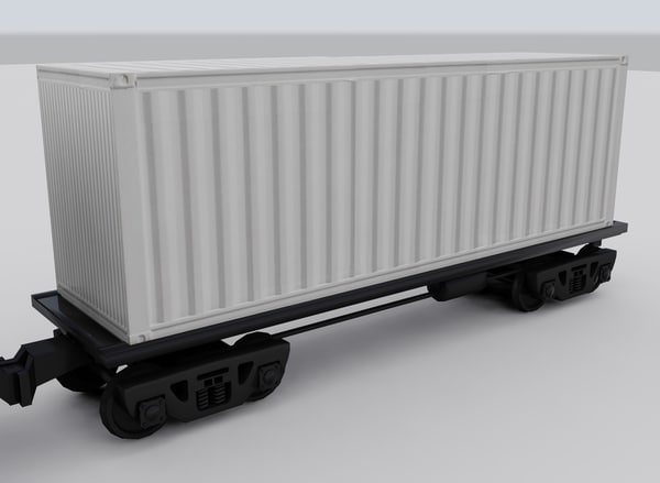 3d dxf freight train engine