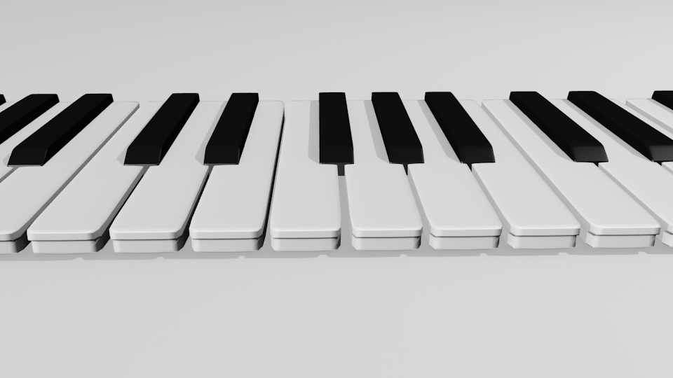 piano key 3d model