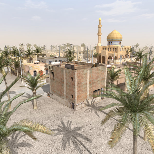 arab village houses 3d model