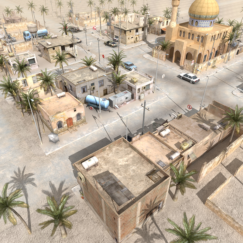 arab village houses 3d model
