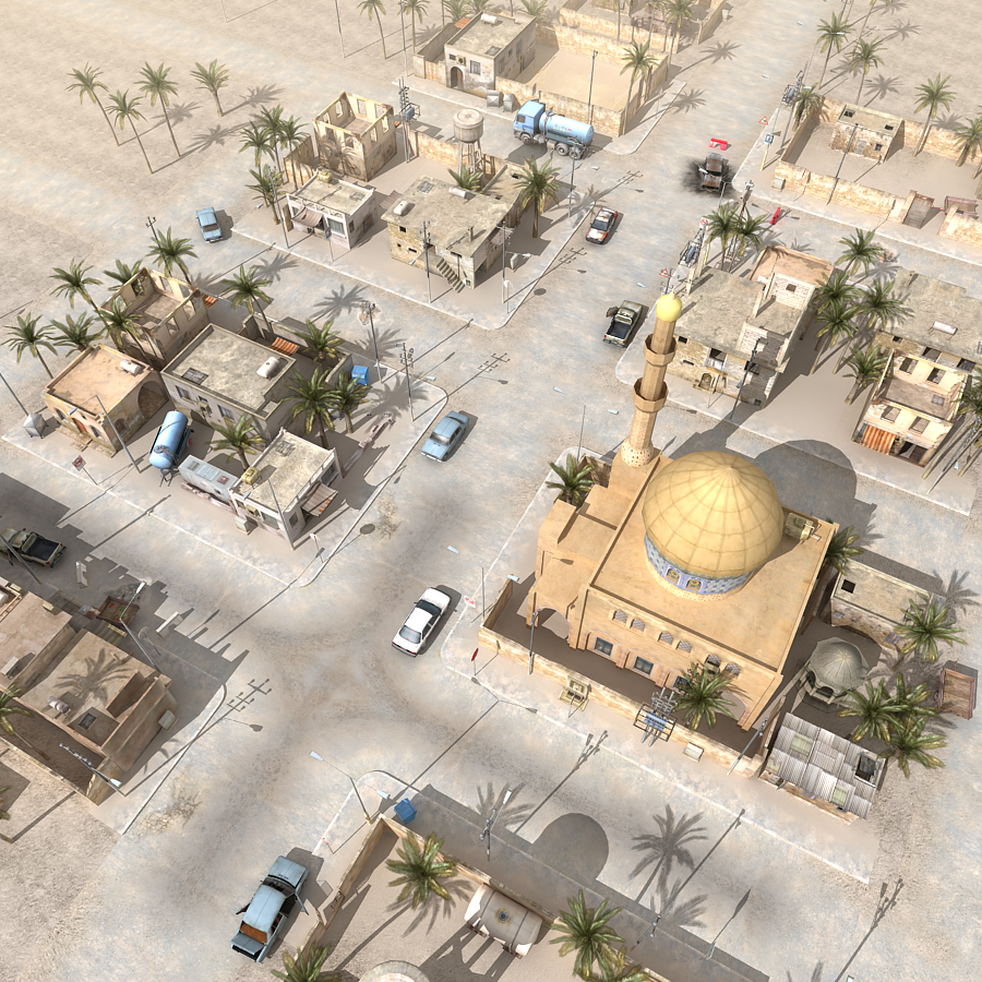 arab village houses 3d model