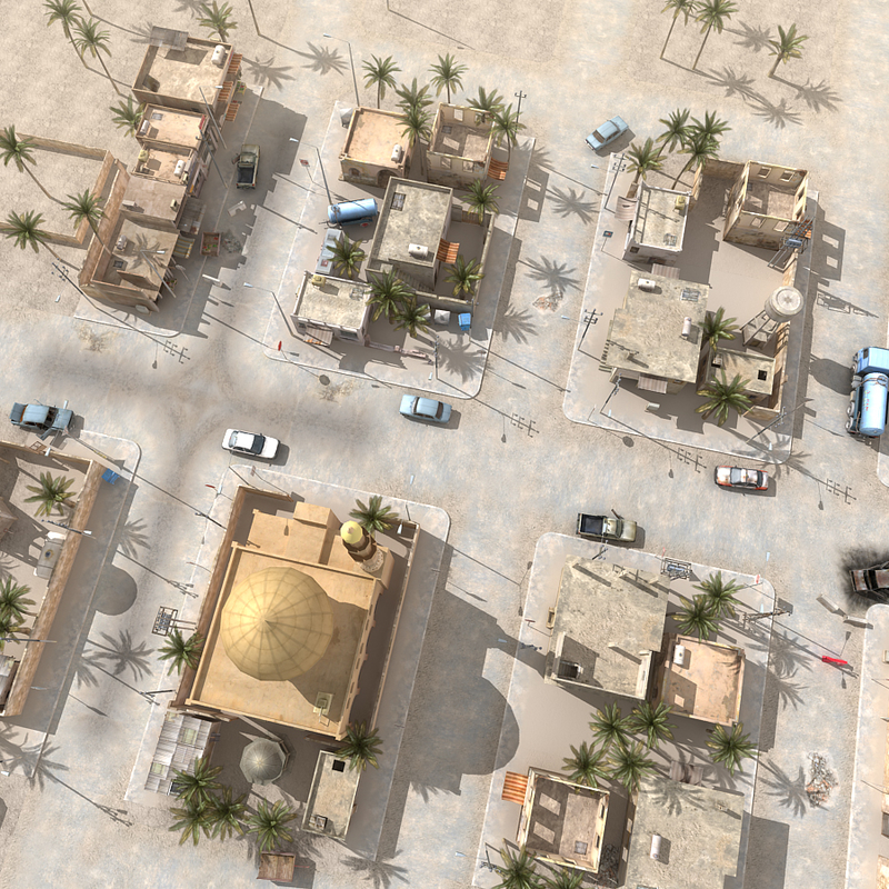 arab village houses 3d model