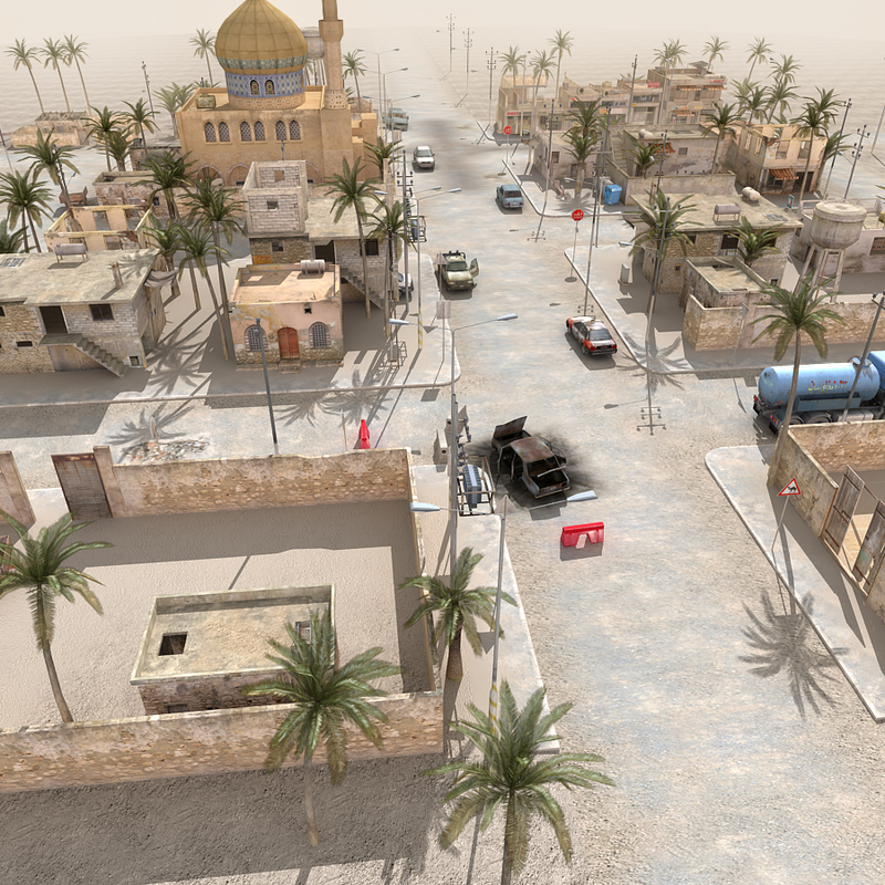 arab village houses 3d model
