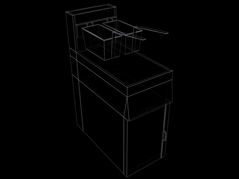 3d fryer kitchen